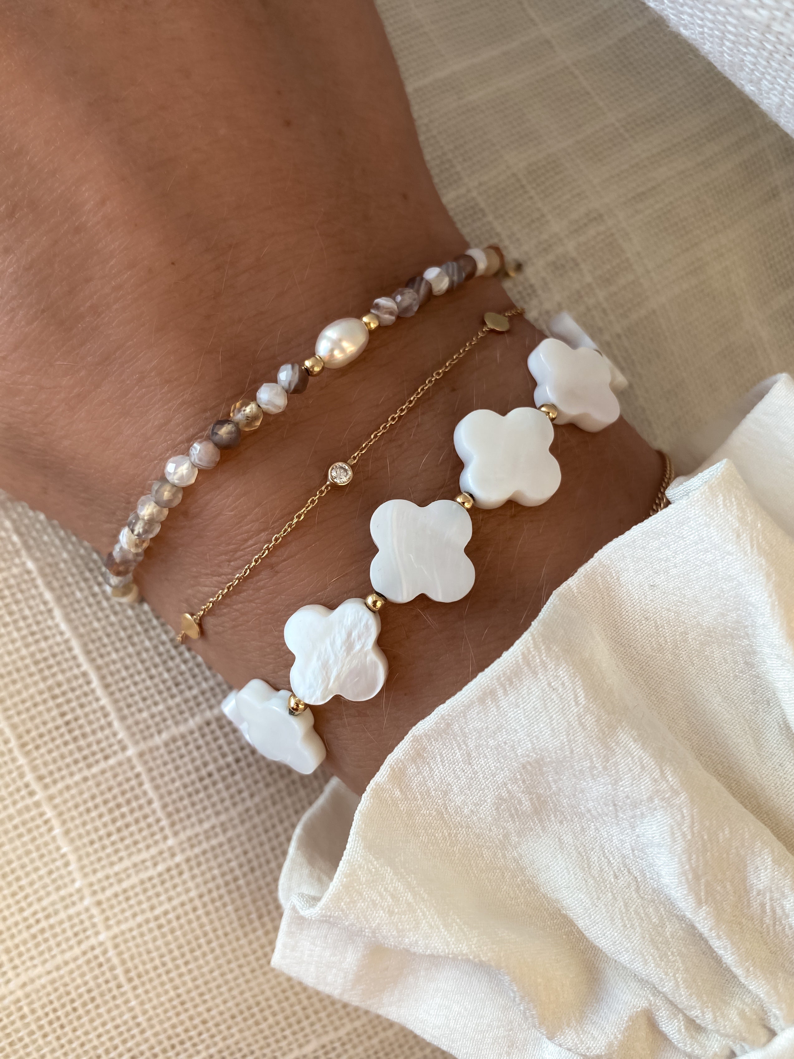 Lexi Friendship Bracelet – Mother of Pearl & Miyuki Beads for Timeless ...