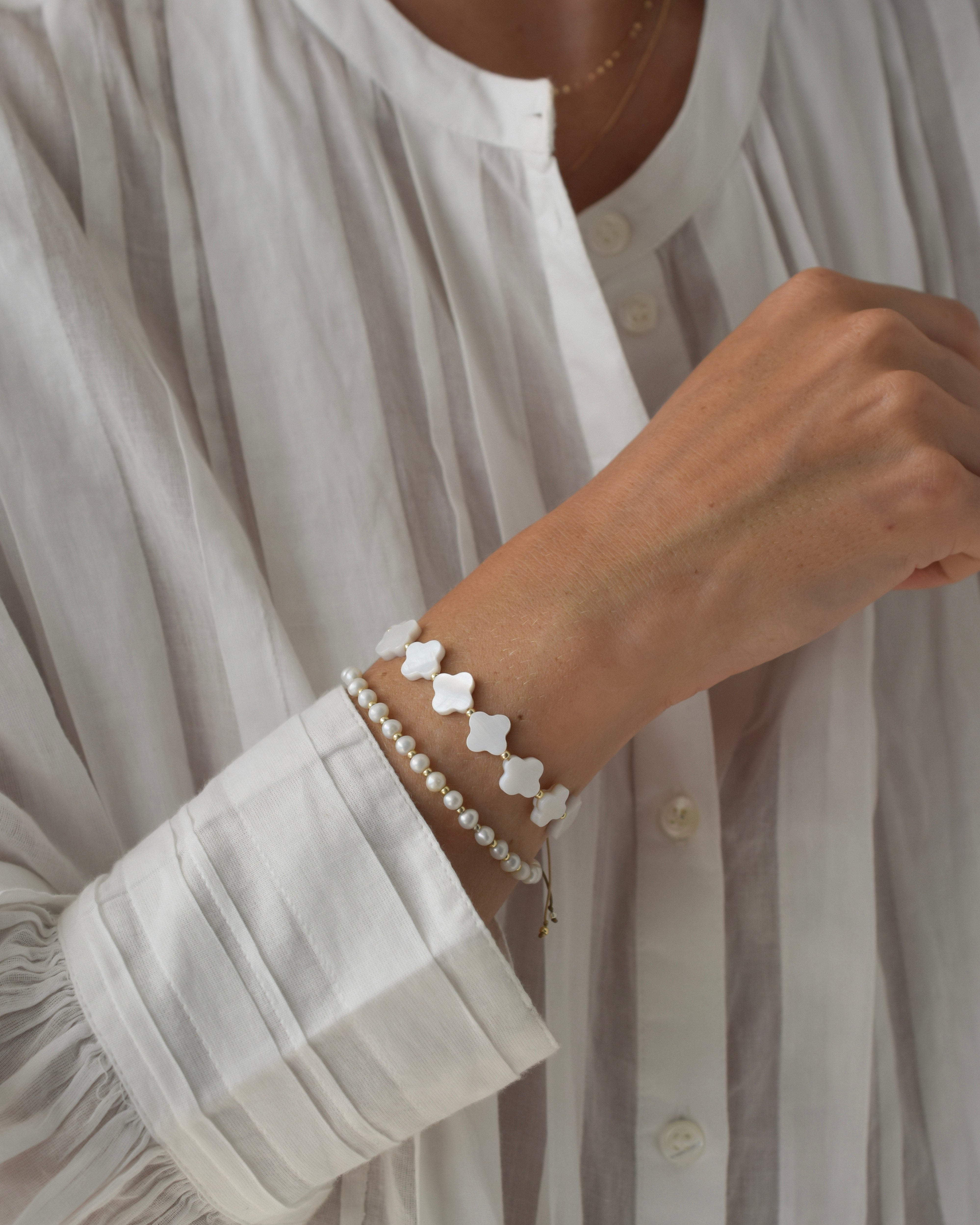 Lexi Friendship Bracelet – Mother of Pearl & Miyuki Beads for Timeless ...